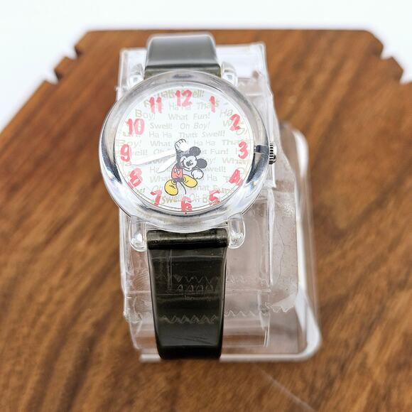 Disney | Accessories | Disney Mickey Mouse Kids Watch Black And Red ...